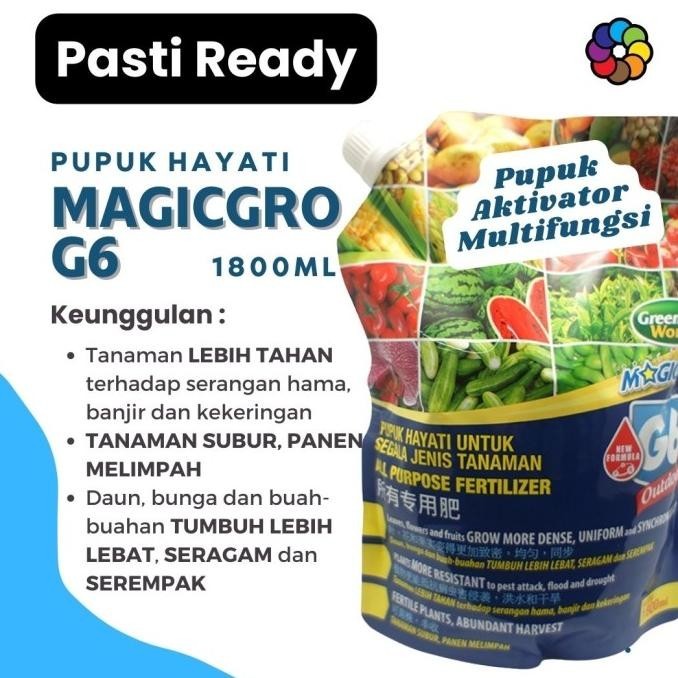 Jual Pupuk Organik MAGICgro G6 Untuk Segala Jenis Tanaman Pouch 1800ml | Shopee Indonesia