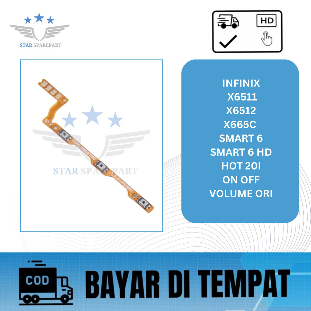 Jual FLEXIBEL INFINIX X6511 / X6512 + ON OFF + VOLUME ORI (SMART 6 / SMART 6 HD) | Shopee Indonesia