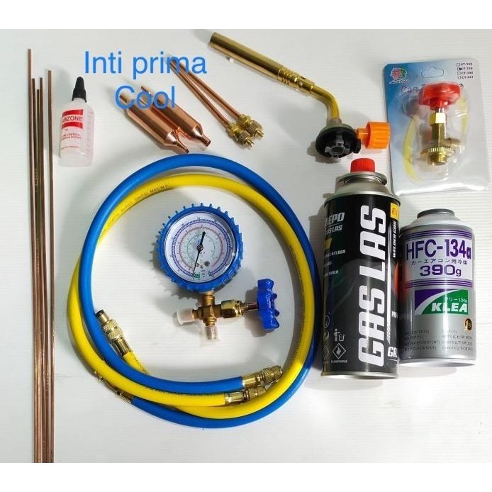 Jual PAKET ALAT PENGISIAN FREON KULKAS R134A KOMPLIT + LAS MURAH ...