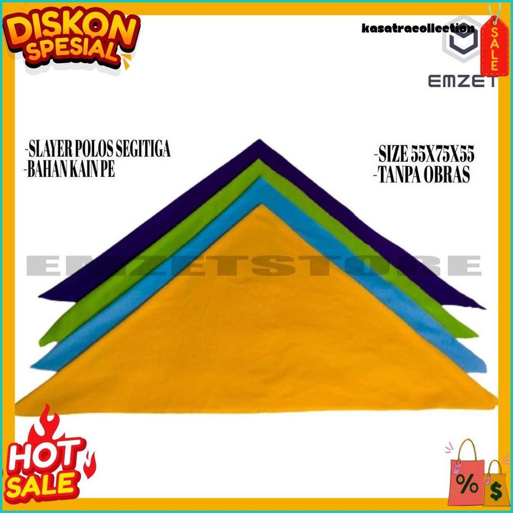 Jual Syal Warna Slayer Polos Syal Segitiga Bandana Iket Slayer Warna ...