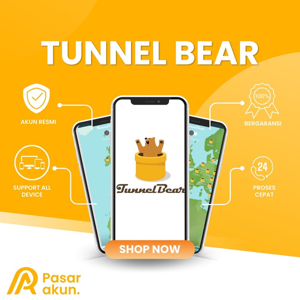 Jual Tunnelbear Vpn Premium 1 Tahun Untuk Semua Device Garansi Full (Buka 24 Jam) | Shopee Indonesia