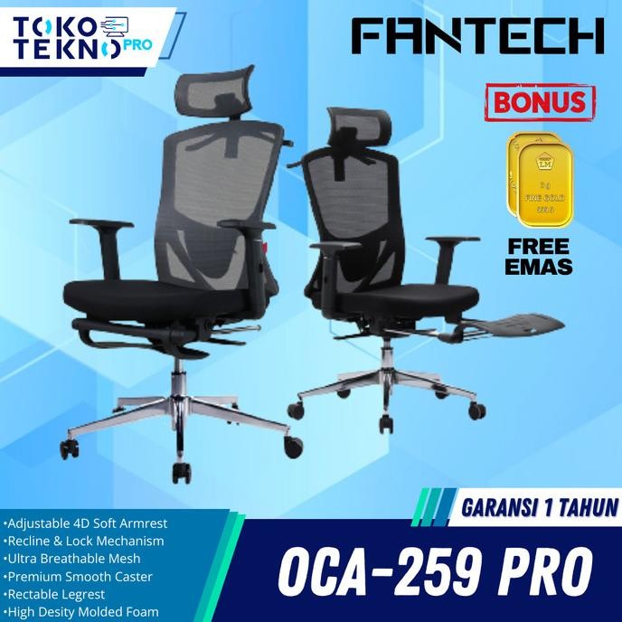 Jual Fantech OCA259 PRO / OCA-259 PRO Kursi Kantor Kerja Office Chair ...