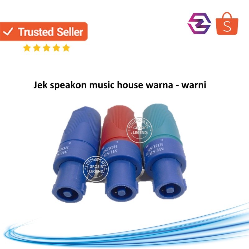 Jual Jack jak jek speakon spikon spicon 4 pin Music House warna ...