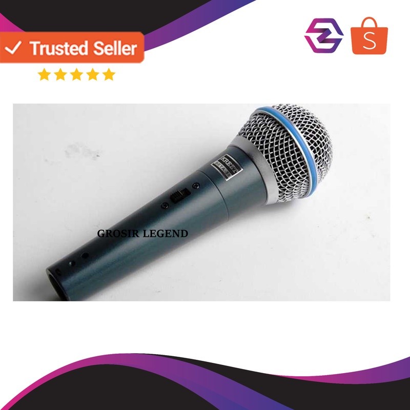 Jual Mic mik microphone dynamic Krezt Beta 58 A pakai saklar on-off ...