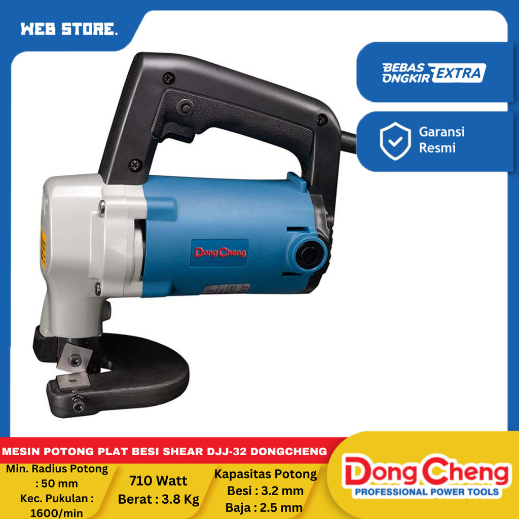 Jual Mesin Potong Plat Besi 3,2mm Shear Plat 710 Watt DJJ32 DONGCHENG | Shopee Indonesia