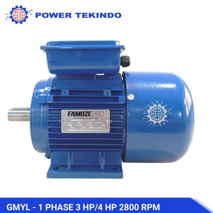 Jual Famoze Pro Dinamo 1 Phase 3 HP/4 HP 2800 RPM 2 Pole Elektro Motor 4 PK | Shopee Indonesia