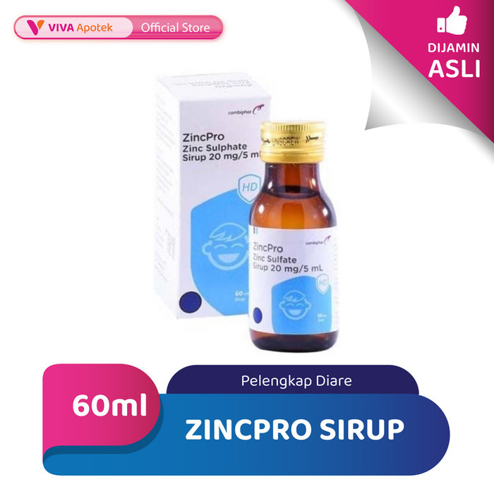 Jual Zincpro Zinc Sulfate 20mg/5 ml Terapi Pelengkap Diare (60 ml ...