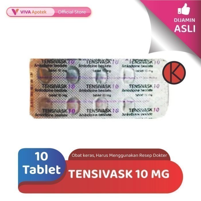 Jual Tensivask 10 mg / Amlodipine / Hipertensi / Darah Tinggi (10 ...