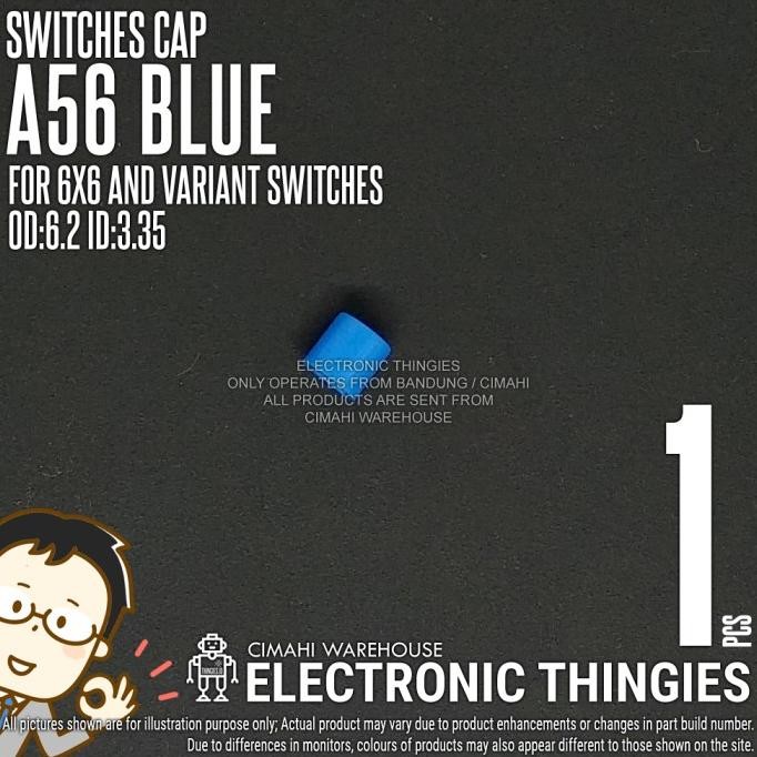 Jual Update (20) A56 6x6 BLUE MICRO SWITCH CAP TOPI TACTILE BULAT BIRU ...