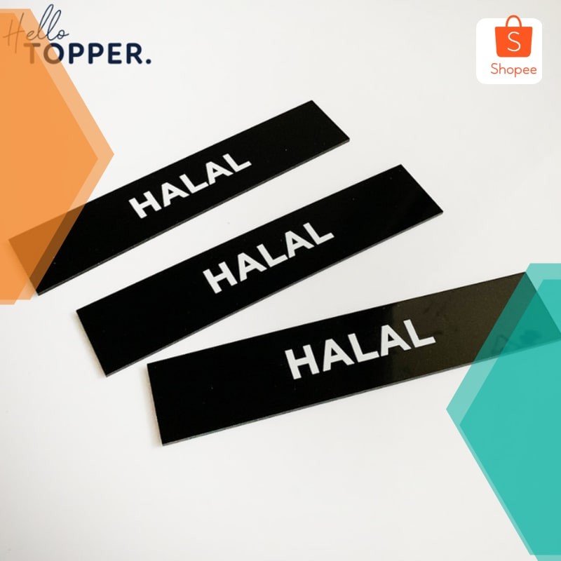 Jual Grosir Sign Akrilik HALAL | Sign Board Printed UV | Halal Sign ...