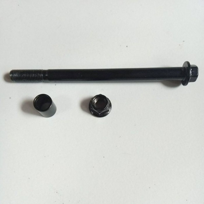 Jual AS RODA DEPAN SEPEDA LISTRIK PJG 13,5CM D AS 10MM MUR BAUT BUSHING ...