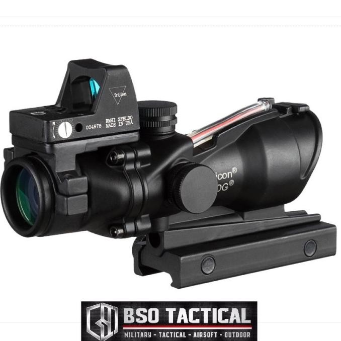 Jual Trijicon Acog 4X32 Rmr Tactical Fiber Optic Rifle Sight Airsoft ...