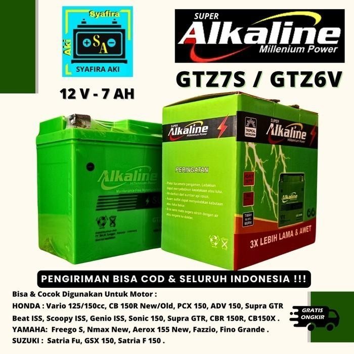 Jual AKI MOTOR FAZZIO, ADV 150, PCX 150, SUPRA GTR, SONIC GTZ7S ALKALINE MF Import | Shopee ...