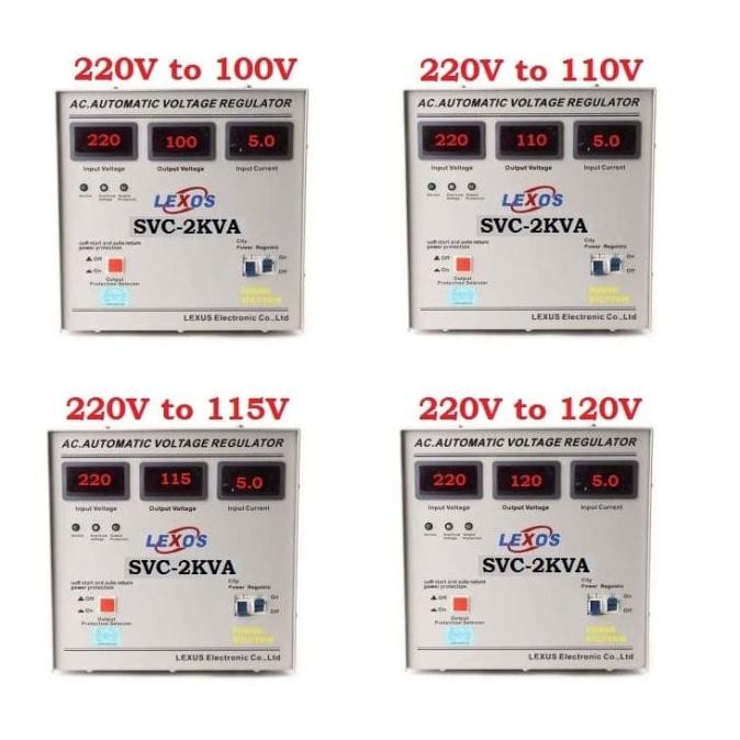 Jual Avr Transformer Step down 2000Watt 220v to 100v 110v 120v | Shopee ...