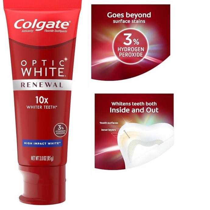 Jual Colgate Optic White Renewal Teeth Whitening Toothpaste High Impact ...