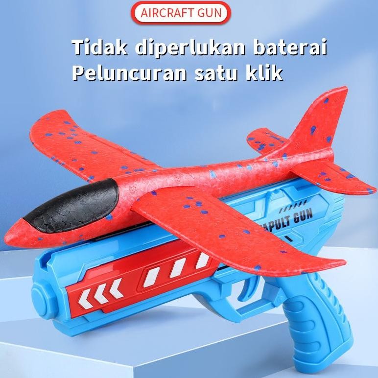 Jual Viral Pistol Mainan Pesawat Busa Proyektil Pistol Peluncur Pesawat ...