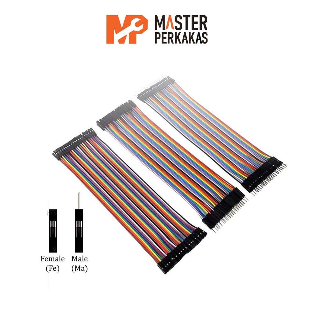 Jual Kabel Jumper Dupont 40pcs Pelangi MP / Cable Breadboard Female ...