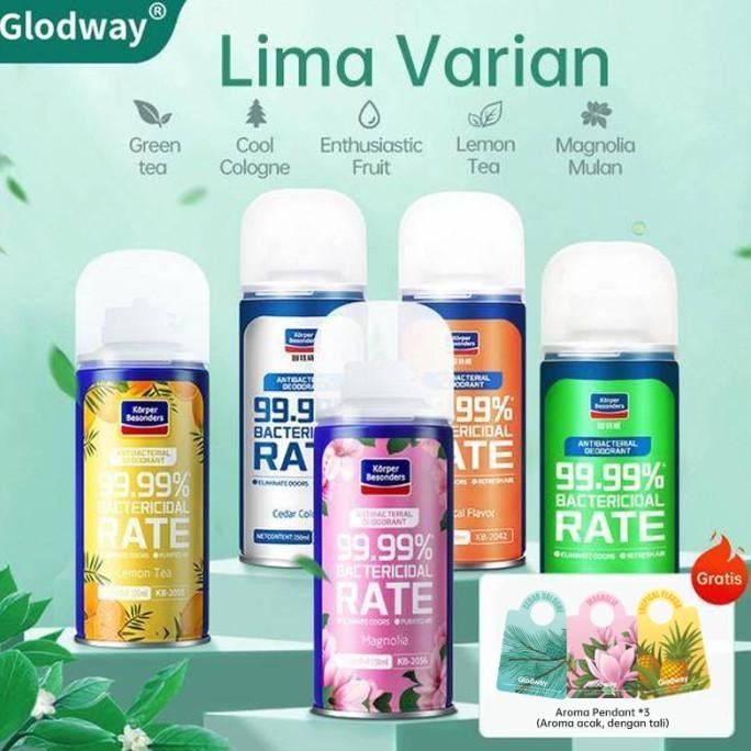 Jual Glodway Anti Bau Pengharum Bakteri Mobil Deodoran Spray Parfum ...
