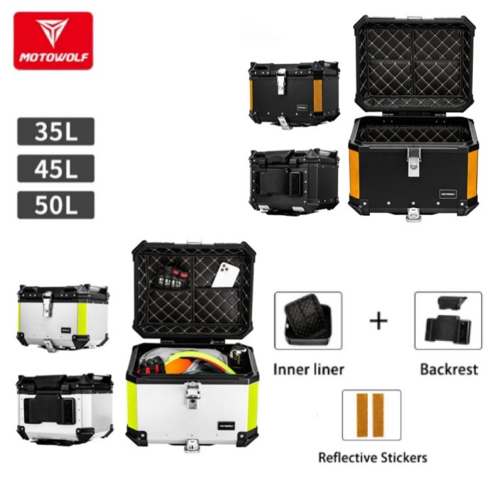 Jual Box Touring Motor Motowolf Top Box Motor Belakang Almunium Alloy ...