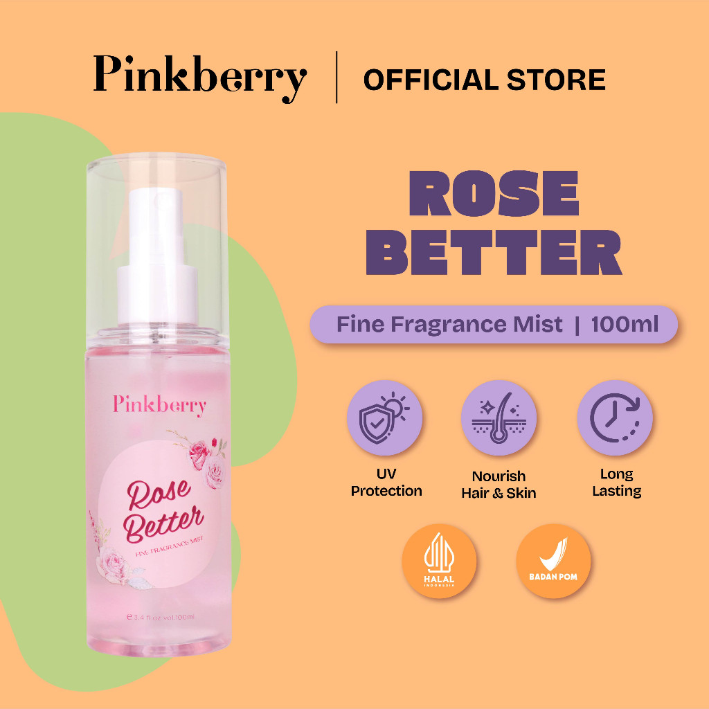 Jual PINKBERRY Hair & Body Mist Rose Better - Parfum Spray Rambut dan ...