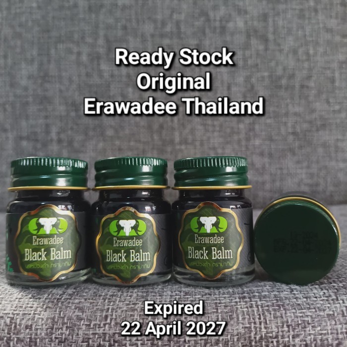 Jual Erawadee Black Balm No. 66 Original Thailand ( Balsem Balsam Hitam ...