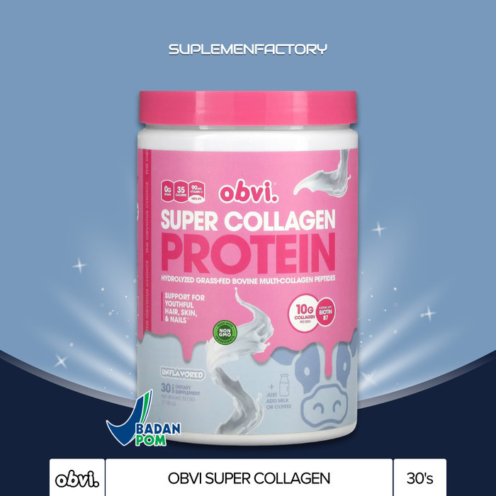Jual Obvi Super Collagen Protein 30 Servings 337 Gram Whey Protein ...