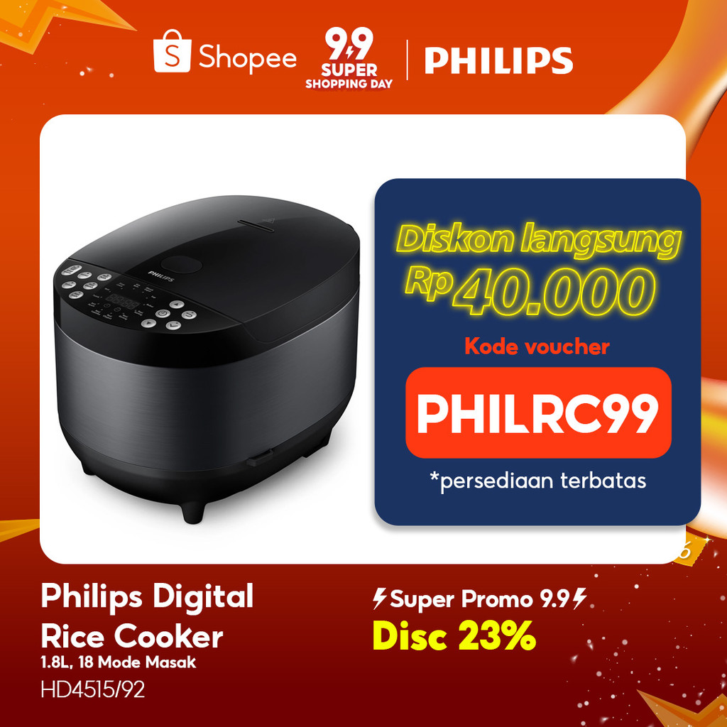 Jual Philips Digital Rice Cooker / Magic Com HD4515/92 1.8 L Lapisan ...