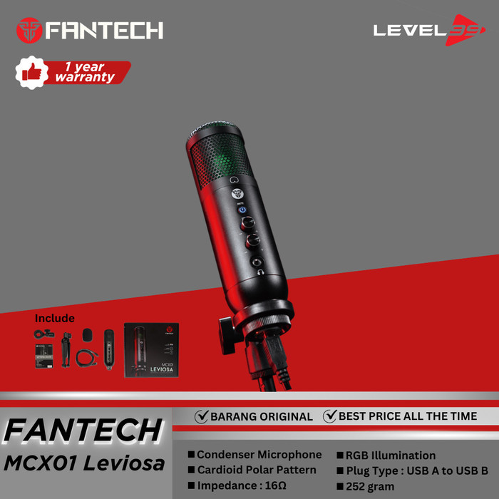 Jual Microphone Fantech Mcx01 Leviosa - Gaming Microphone | Shopee Indonesia