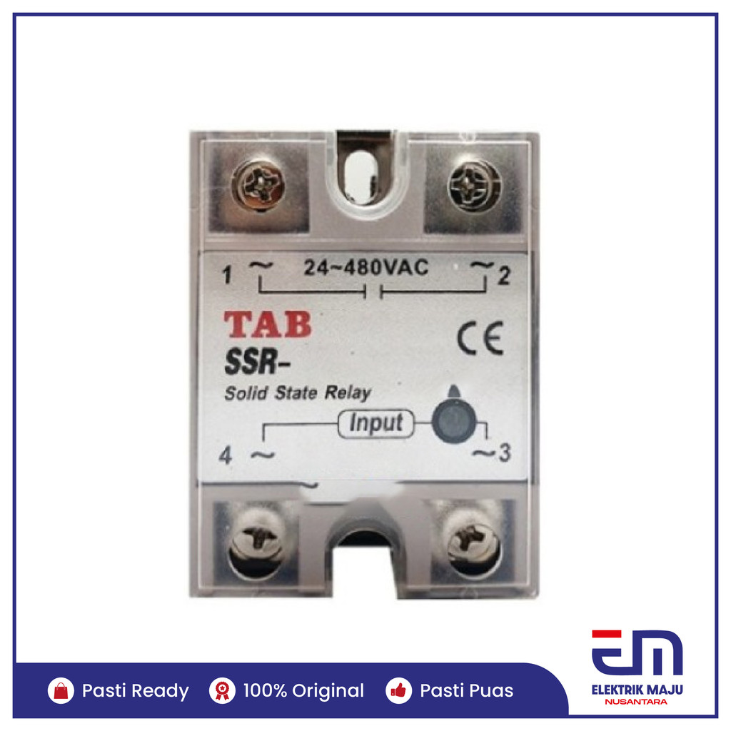Jual Solid State Relay 1 Phase SSR-10AA 10A TAB - 1 Phase AC-AC 10 Ampere | Shopee Indonesia