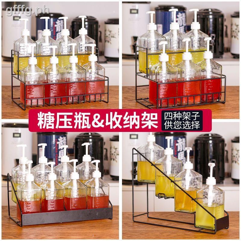 Jual Rak Penyimpanan Botol Penekan Gula Toko Teh Susu Rak Display Baja ...