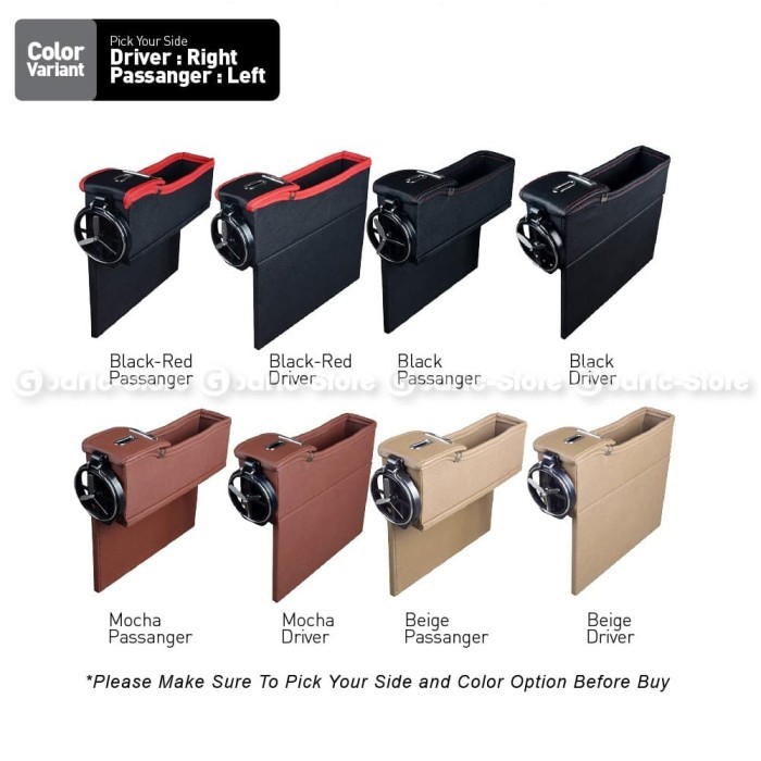 Jual Front Seat Leather Car Organizer Rak Mobil (Sisi Driver ...