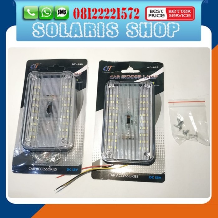 Jual Lampu Plafon Mobil Universal/Car Indoor Lamp/Lampu Plafon Kabin ...