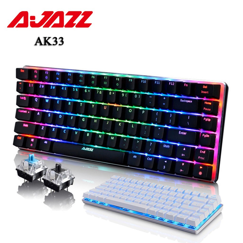 Jual Keyboard Mekanik 82 Kunci Anti-Ghosting Gaming Keyboard Biru/Hitam ...