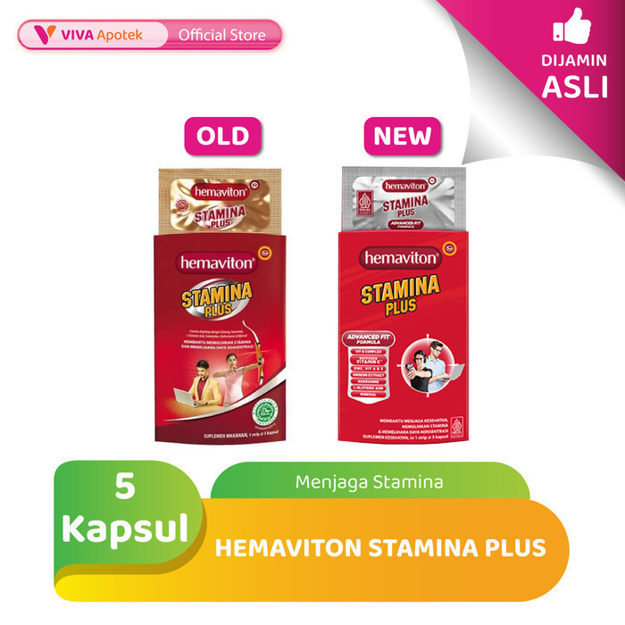 Jual Hemaviton Stamina Plus untuk Menajga Stamina (5 Kapsul) | Shopee ...