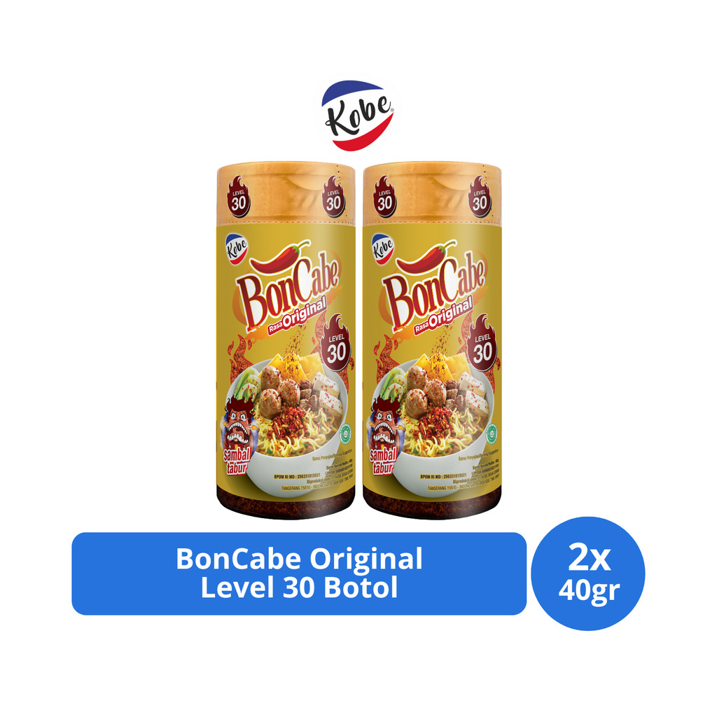 Jual Kobe BonCabe Original Level 30 Botol 40gr x 2 pcs | Shopee Indonesia
