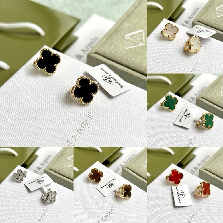 Jual Original Anting Vca - Earrings Tindikan Tusuk Clip Model Clover ...