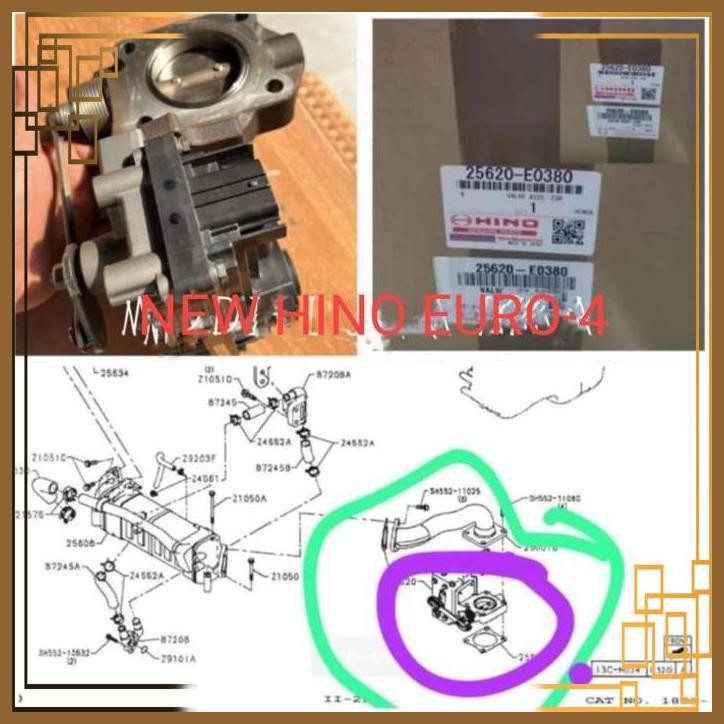 Jual [SHF] VALVE EGR VALVE ASSY GENUINE PART HINO EURO4 25620-E0380 ...