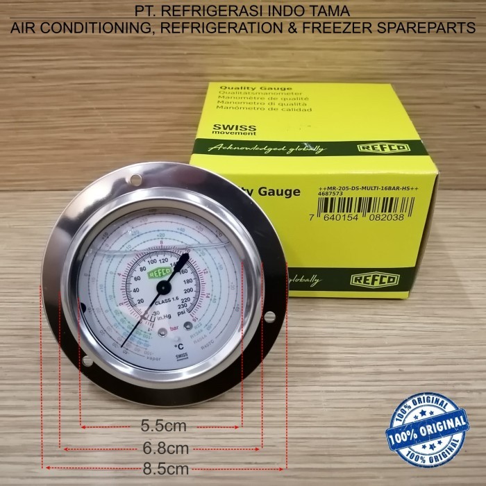 Jual Buruan serbu] Low Pressure Gauge Oil REFCO MR-205 Payung Back - Meteran With Oil | Shopee ...