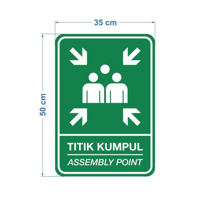 Jual Rambu Titik Kumpul/Assembly Point 35x50 ACP | Shopee Indonesia