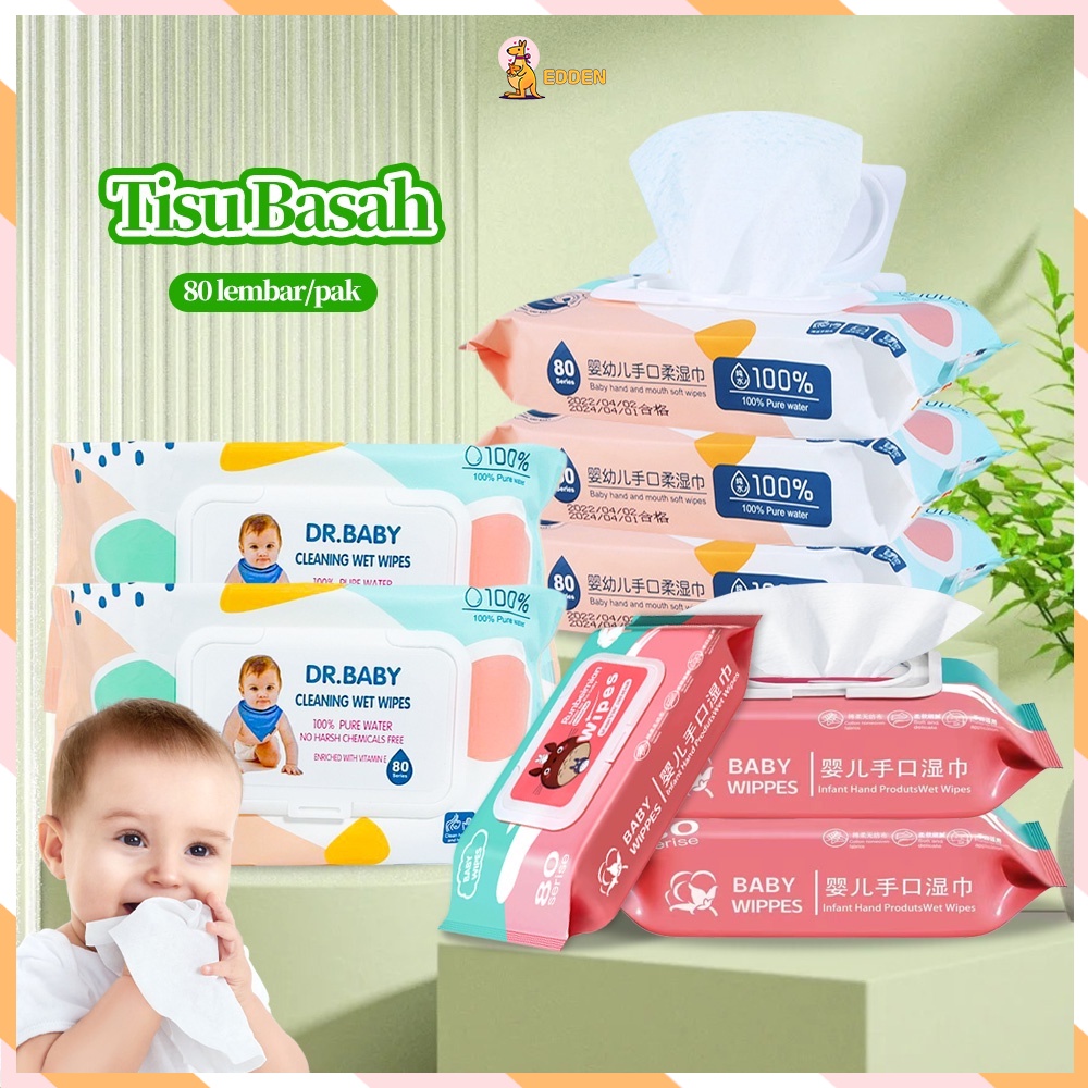 Jual Edden Tissue Basah bayi pure gentle baby wipes antibacterial 80 ...