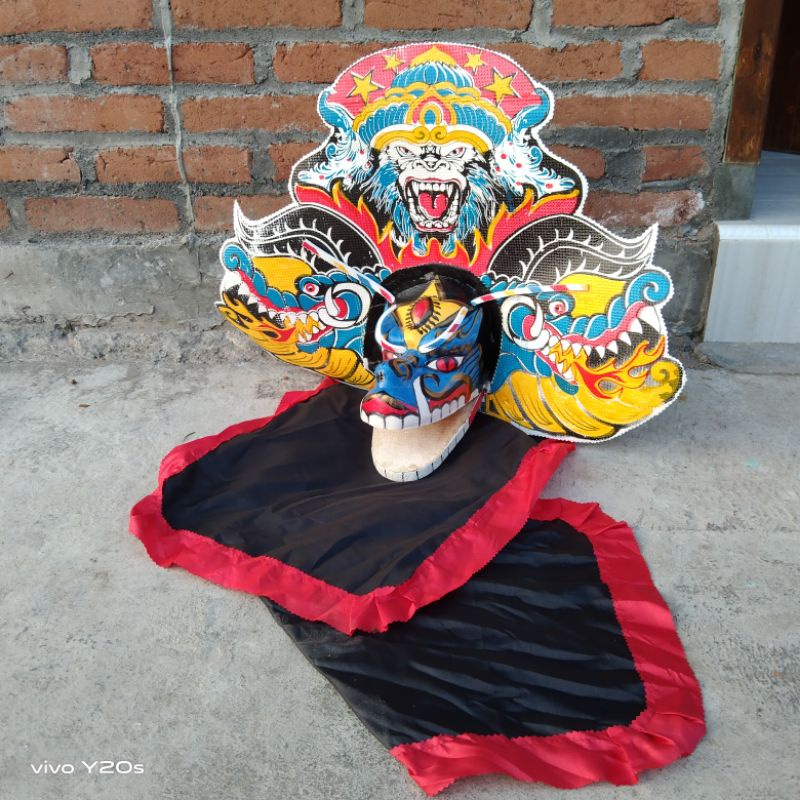 Jual Mainan tradisional caplokan barongan devil spon jumbo jamang kera ...