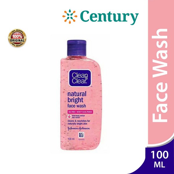Jual J&J Clean and Clear natural brigtening face wash 100 ml / sabun ...