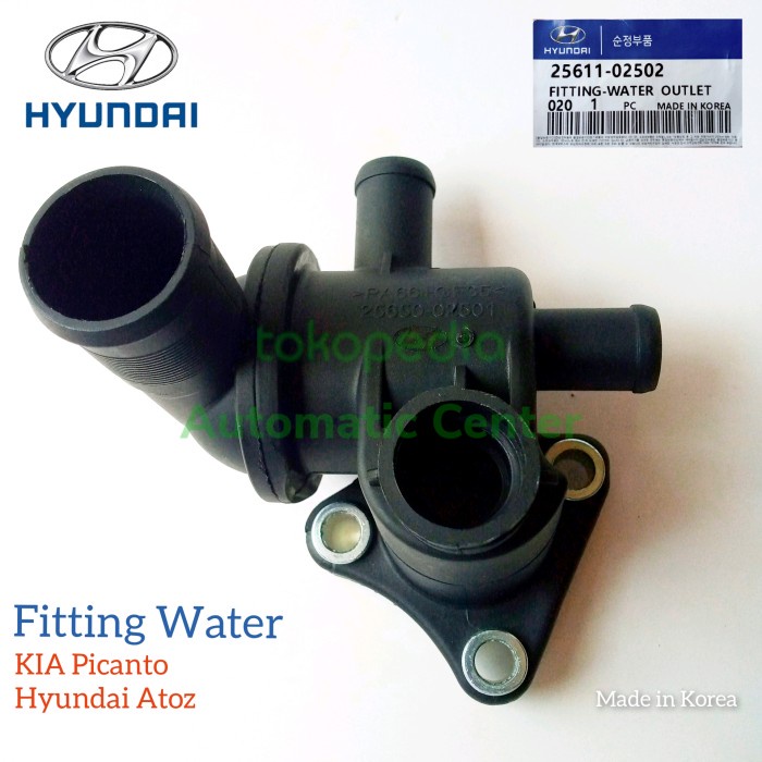 Jual Housing Thermostat Fiting Water Outlet Hyundai Kia Atoz Picanto ...