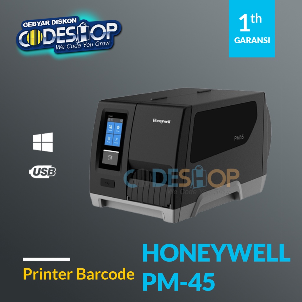 Jual PRINTER BARCODE INDUSTRI HONEYWELL PM45 CETAK STICKER LABEL | Shopee Indonesia