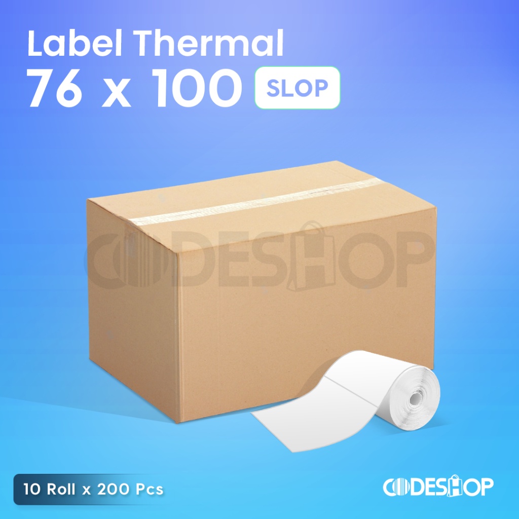 Jual 1 Slop Isi 6 Label Barcode 76 x 100 Direct Thermal 76x100mm 100 ...