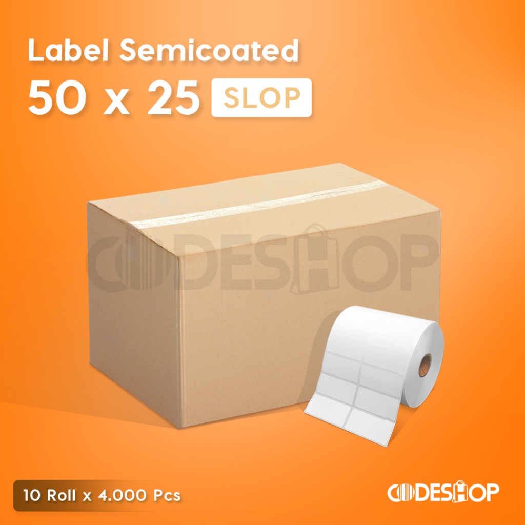 Jual 1 Slop Isi 10 Label Harga 50 x 25 Semicoated 50x25 mm 4000 Pcs ...