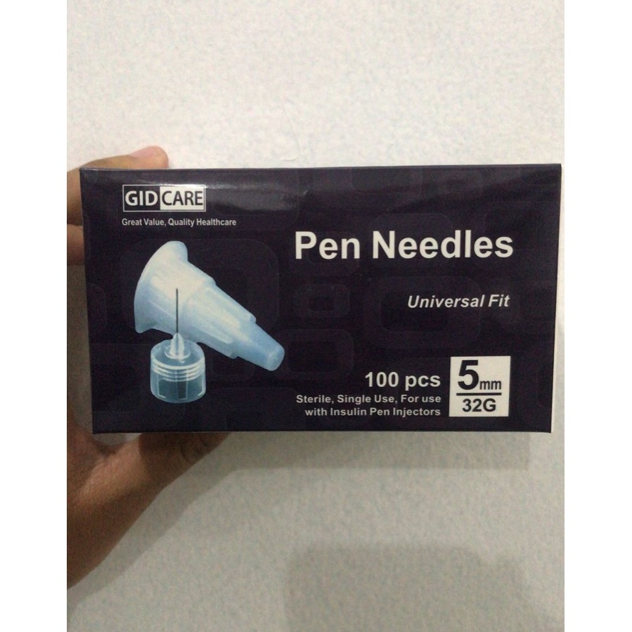 Jual GIDCARE Pen Needle Jarum Insulin 32G x 5mm / sejenis Novo Twist ...