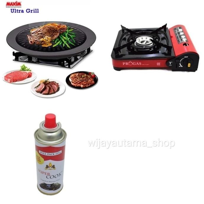 Jual Paket Kompor Progas + Maxim Ultra Grill + Gas Kaleng | Shopee ...