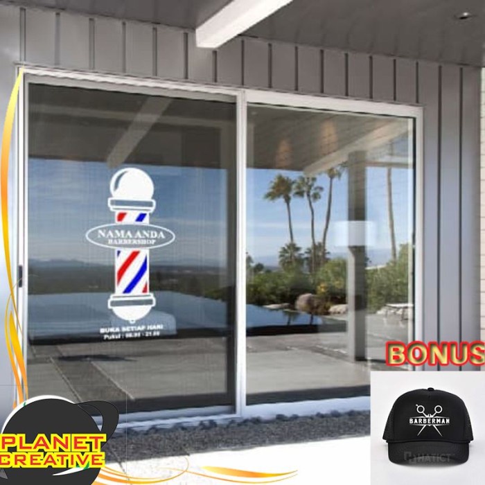 Jual MURAH FREE TOPI TIPE 2 - CUTTING STICKER BARBERSHOP - CUTTING ...