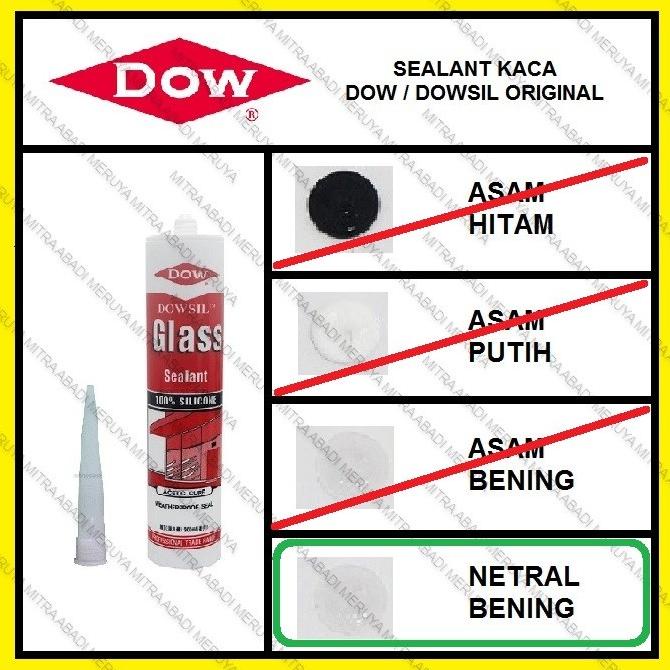 Jual Lem Kaca Aquarium Dow Corning NETRAL Clear Bening Lem Silicone ...